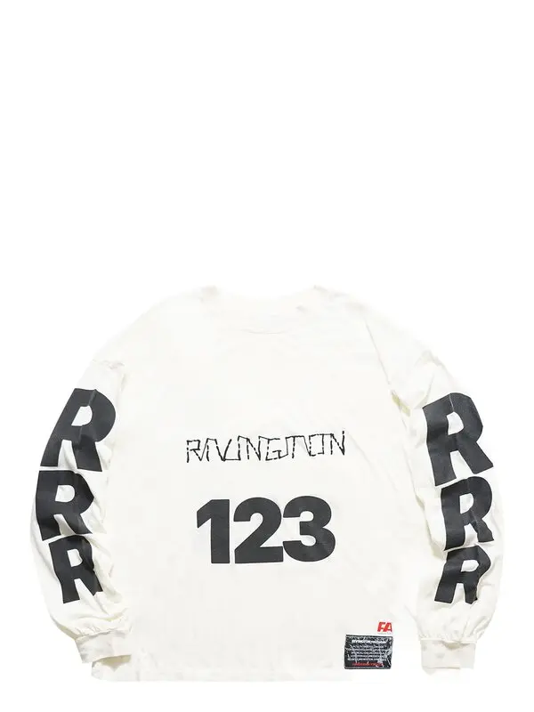 RIVINGTON ROI REBIS Printed Long-sleeve Tee - White
