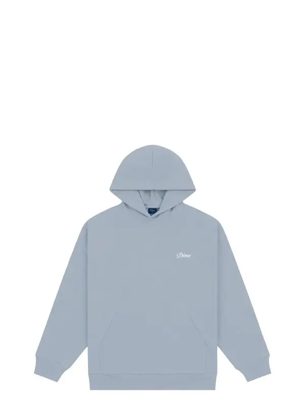 DIME Cursive Small Logo Hoodie - Blue