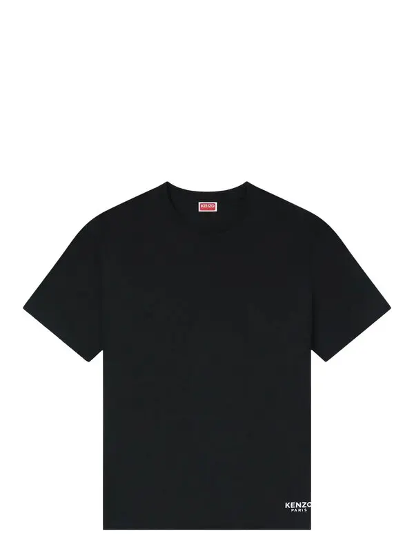 Kenzo Gots Boke Flower Embroidered Oversize T-shirt - Black