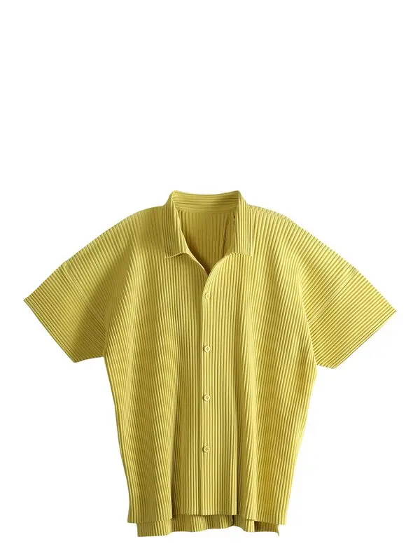 Issey Miyake Mc July Open Collar Shirt - Yellow