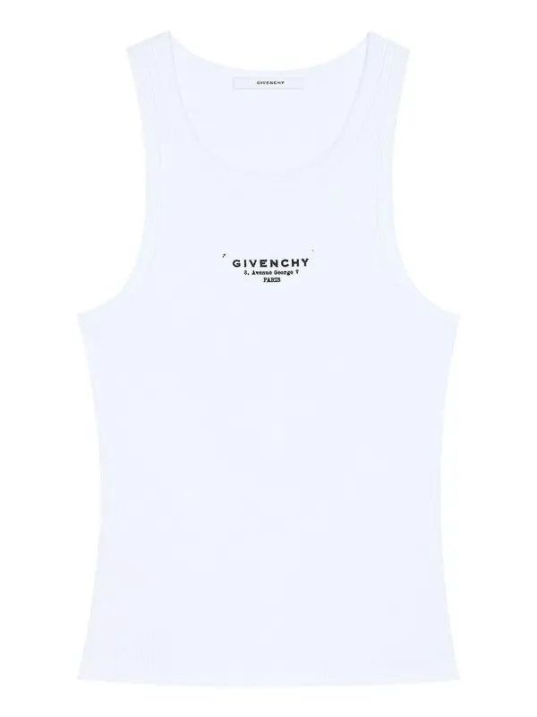 Givenchy Ribbed Tank Top - White