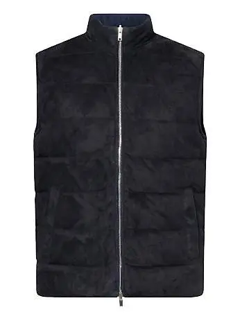 Eleventy Reversible Sleeveless Cable-knit Gilet - Blue