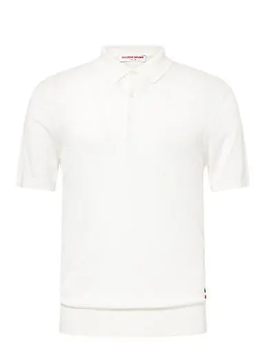 Orlebar Brown Burnham Semi-sheer Silk-blend Polo Shirt - White Sand