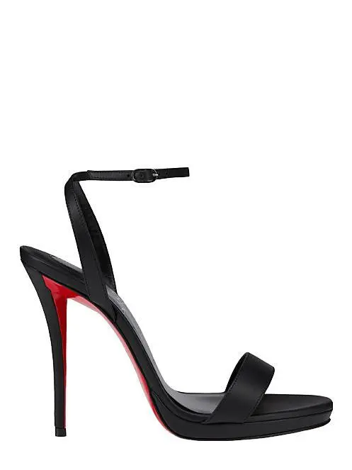 CHRISTIAN LOUBOUTIN Miss Z 120 Leather Heeled Sandals - Black