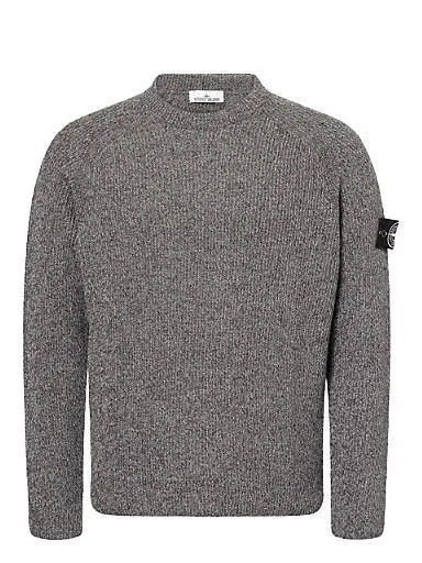 Stone Island Reflective Crewneck Knitted Jumper - Cement Melange