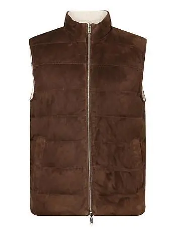 Eleventy Reversible Sleeveless Cable-knit Gilet - Moro E Sabbia