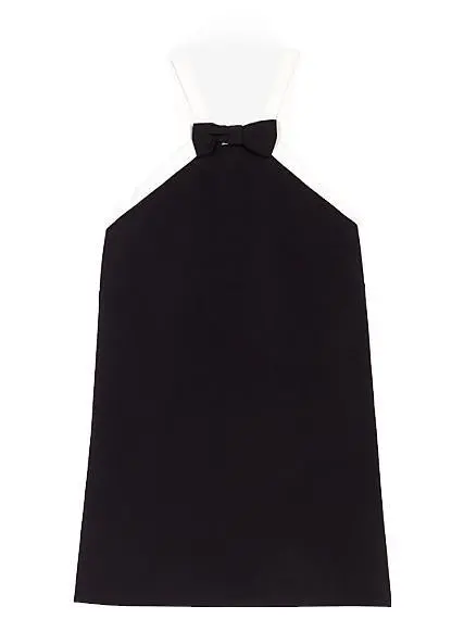 Maje - Tuxedo Halter-Neck Mini Dress