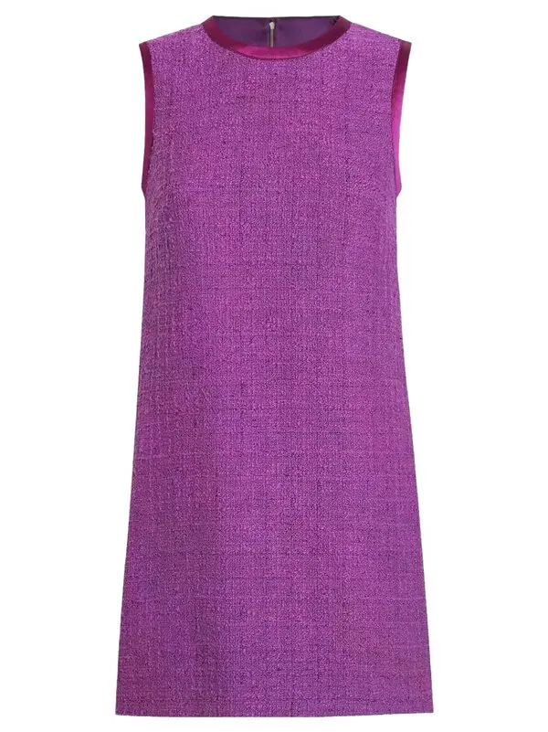 Dolce & Gabbana Dna Tweed Mini Dress - Purple