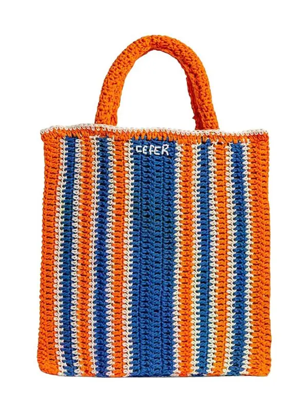 CEFÉR Homero Striped Tote Bag - Orange