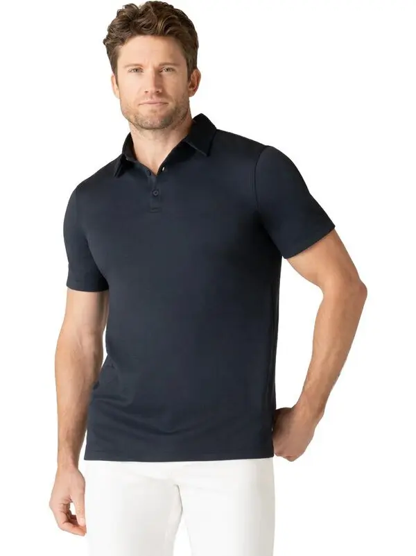 JACK ARCHER Jetsetter Tech Performance Polo - Deep Blue