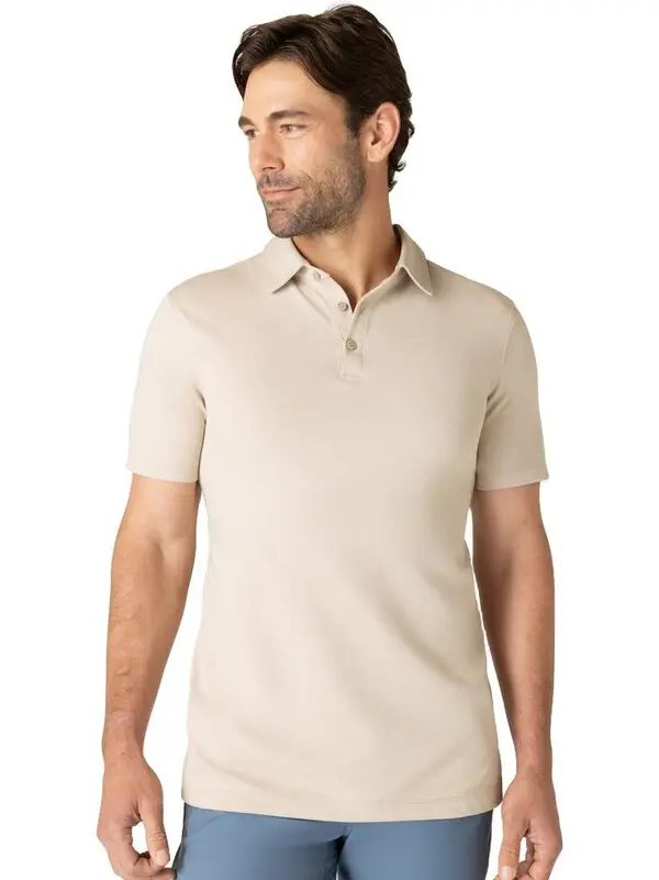 JACK ARCHER Jetsetter Tech Performance Polo - Sand Dune