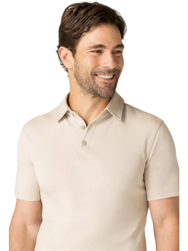 JACK ARCHER Jetsetter Tech Performance Polo - Sand Dune
