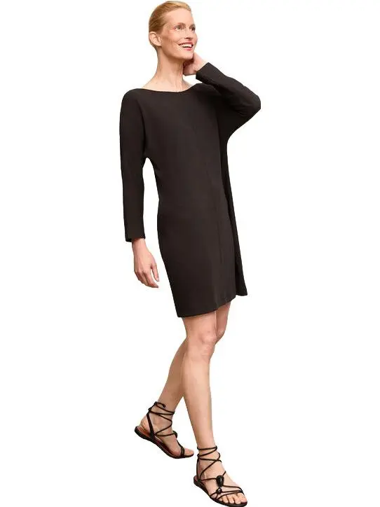 M.M.LAFLEUR Ivana Toss-on Ribbed Pima Modal Dress - Black