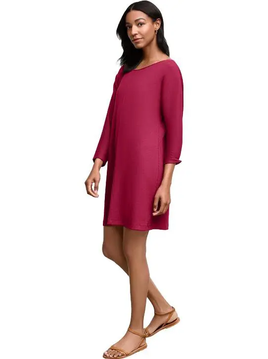 M.M.LAFLEUR Ivana Toss-on Ribbed Pima Modal Dress - Dark Fuchsia
