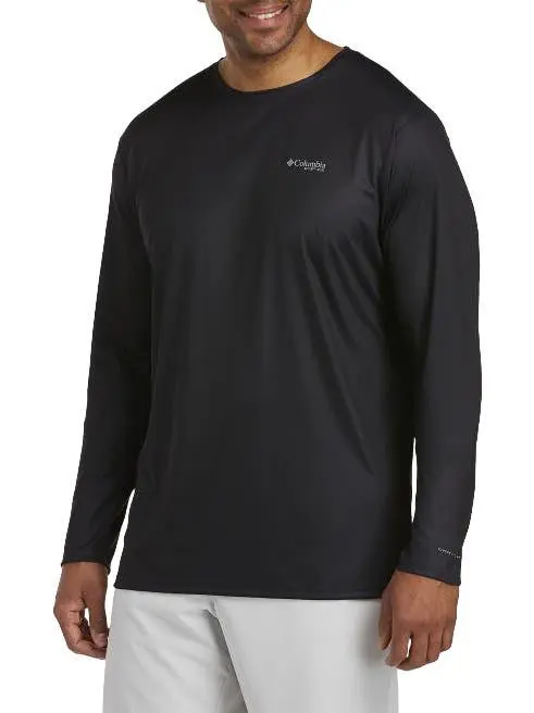 Columbia Big & Tall Fish Flag Long Sleeve Graphic Tee - Black