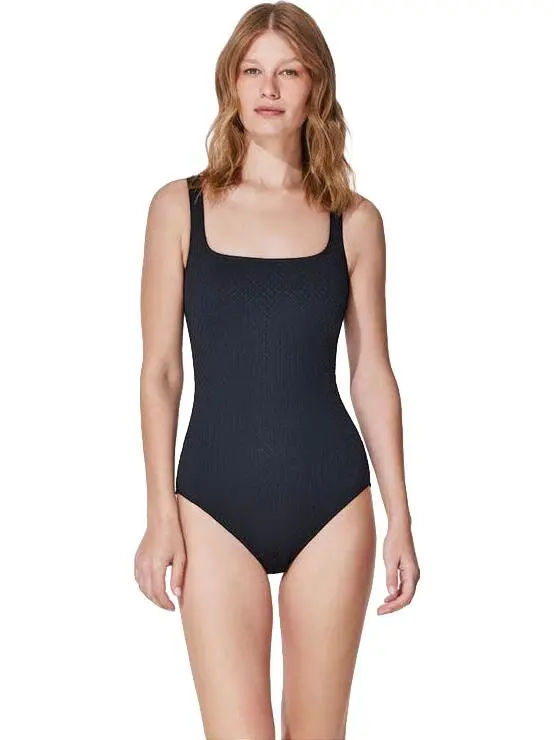 GOTTEX St. Tropez Square Neck One Piece - Black