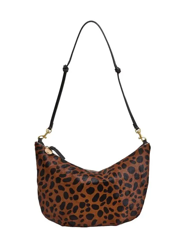 Clare V. Lune Shoulder Bag - Leopard Calf Hair