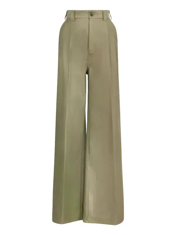 MAISON MARGIELA Pleated Wide Leg Trousers - Green