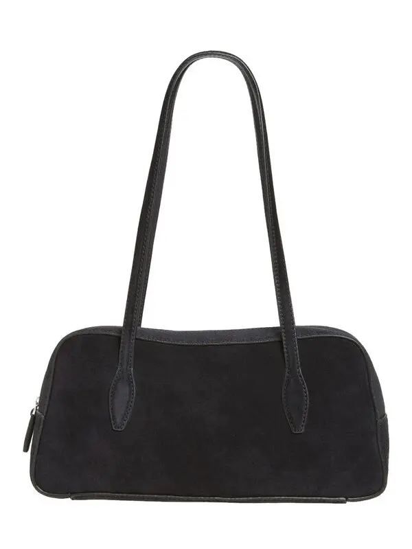 Madewell The Top Zip Suede Shoulder Bag - Juniper Berry