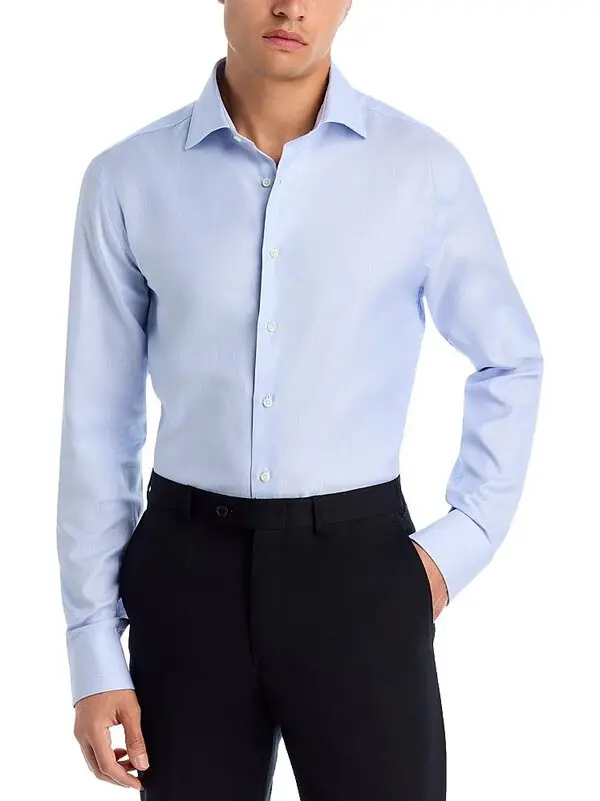 Canali Impeccable Button Front Shirt - Blue