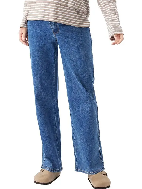 RIPE MATERNITY Kyle Wide Leg Jean - True Blue