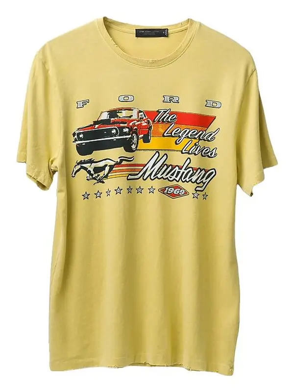 Junk Food Clothing Mustang The Legend Lives Vintage-like Tee - Dusty Citron