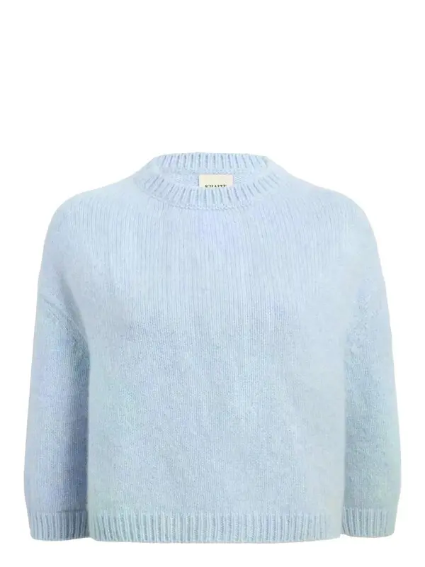 Khaite Sabina Cropped Sweater - Blue