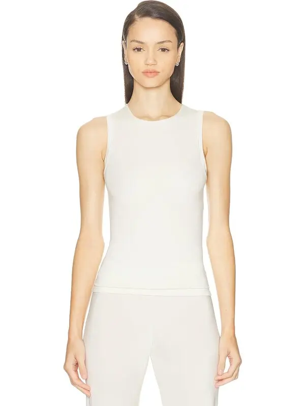 Eterne Sleeveless Crewneck Top - Ivory