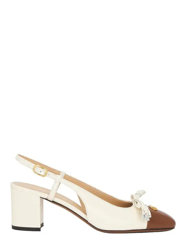 Valentino Garavani Valet Du Roi Slingback - Butter White & Tobacco