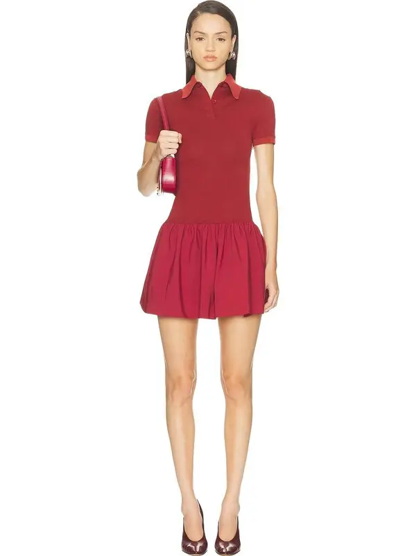MIMCHIK Polo Bubble Dress - Burgundy