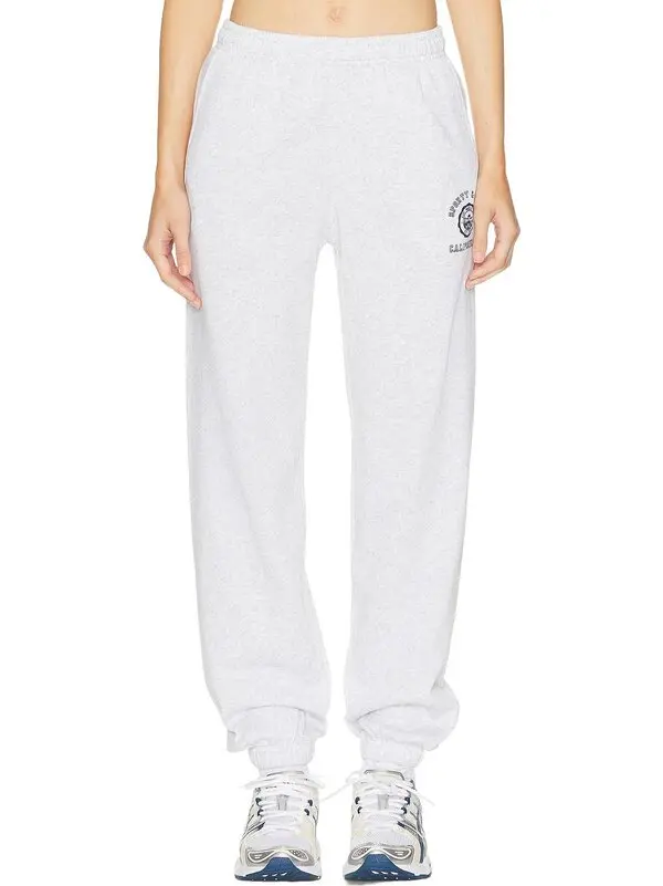 SPORTY & RICH California Emblem Soft Sweatpants - Heather Gray