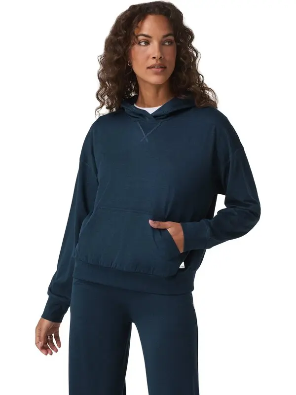 Vuori Halo Modern Pull Over Hoodie - Blue Coast Heather