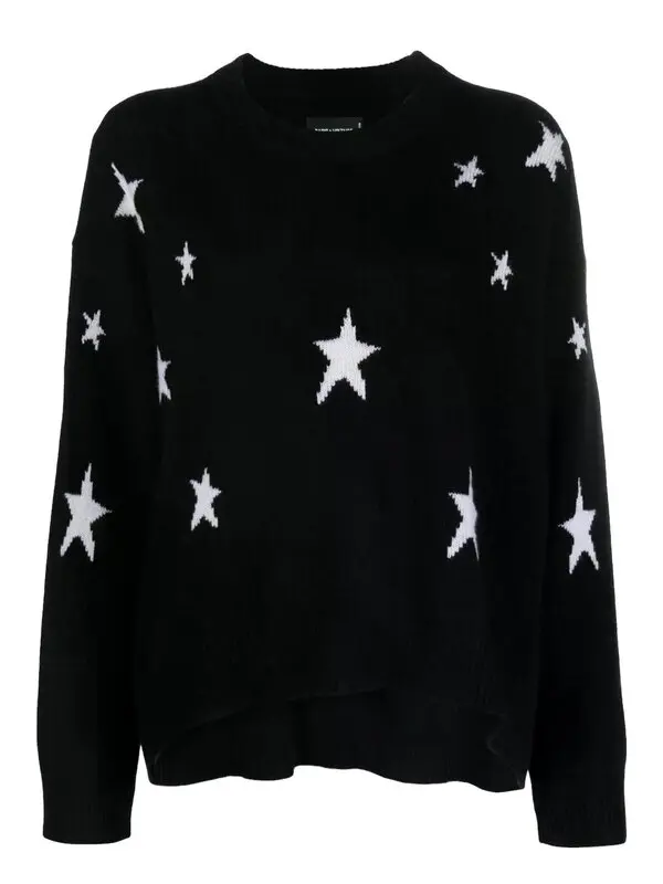 Zadig&Voltaire Markus Star-print Cashmere Jumper - Black