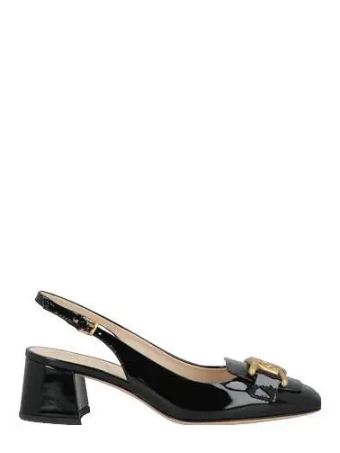 TOD'S Leather Slingback Pumps - Black