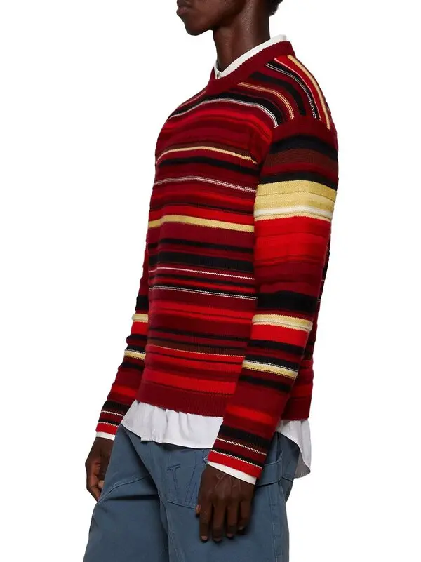 JW Anderson Striped Wool Sweater - Red