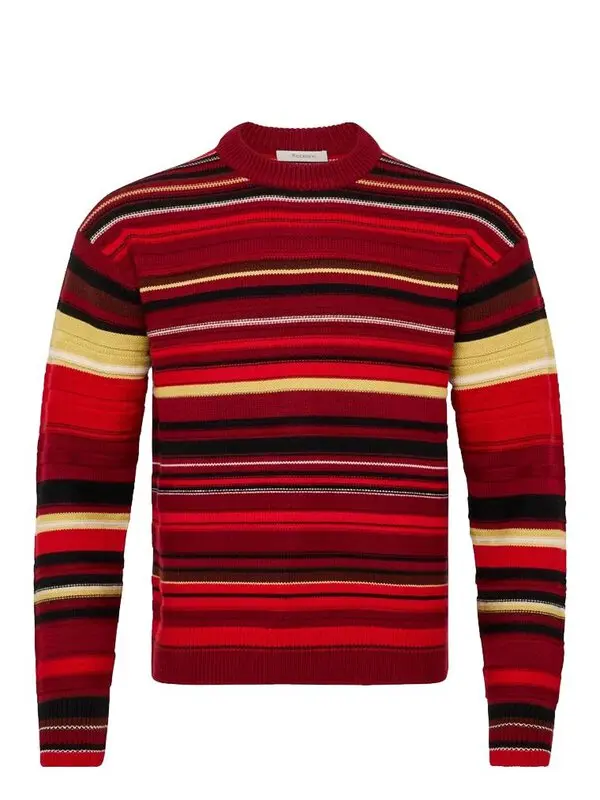 JW Anderson Multi Stripe Wool Sweater - Red