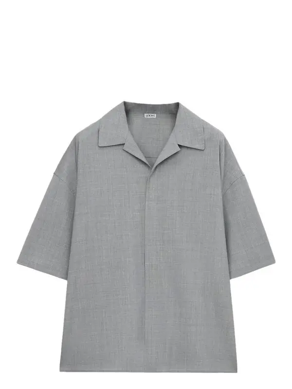 Loewe Wool Short Sleeve Shirt - Grey