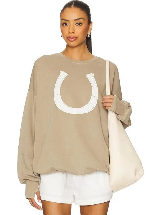 THE LAUNDRY ROOM Horseshoe Patchwork Jumper - Camel Gold