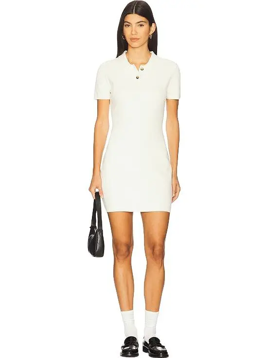 Alexander Wang Polo Mini Dress With Embossed Logo - Ivory