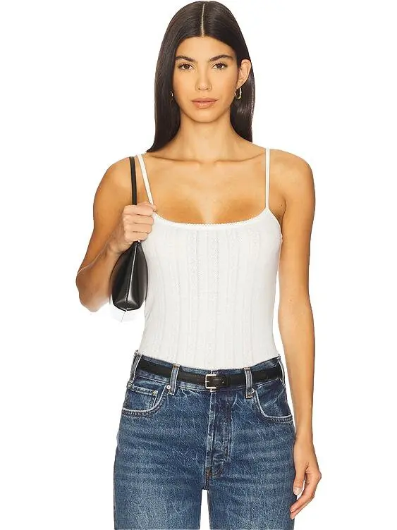 ANINE BING Pia Cami Tank - Off White