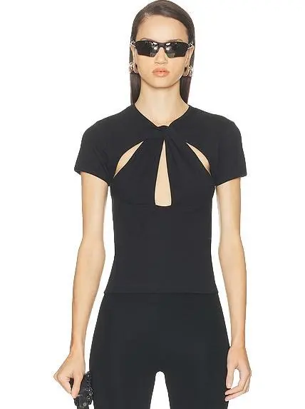 Coperni Cut-out Baby Tee - Black