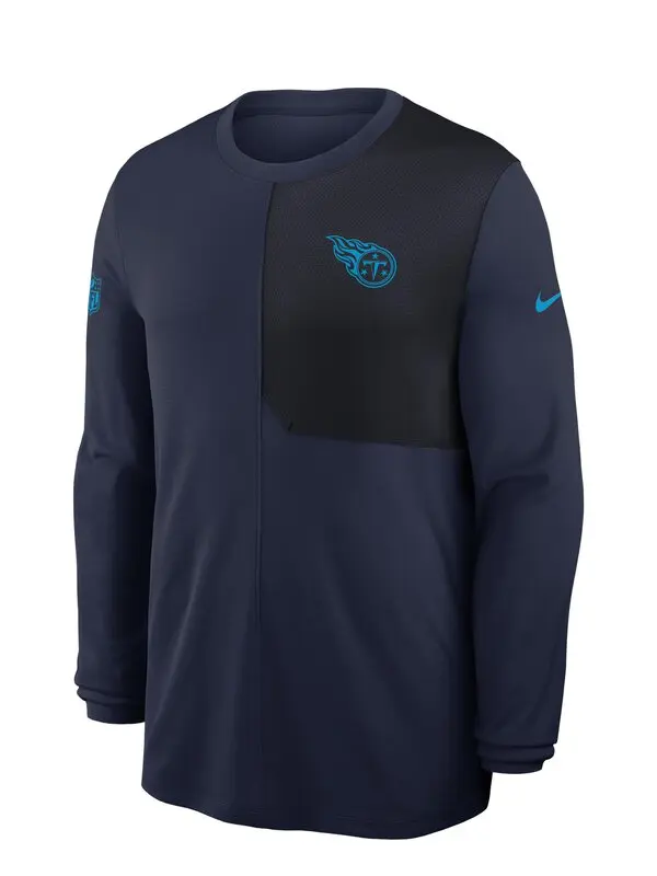 Nike Tennessee Titans Sideline Coach Dri-fit Nfl Long-sleeve Top - Blue