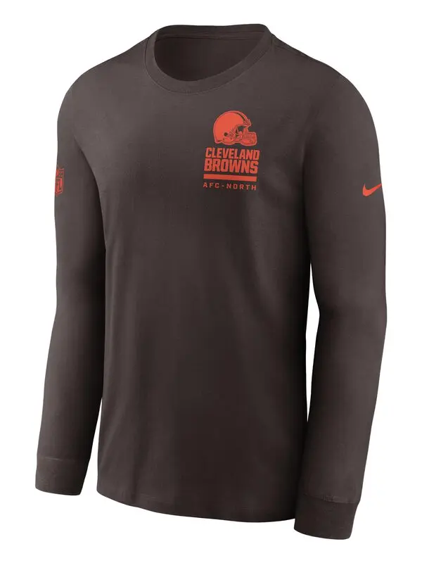 Nike Cleveland Browns Sideline Team Issue Dri-fit Nfl Long-sleeve T-shirt - Brown