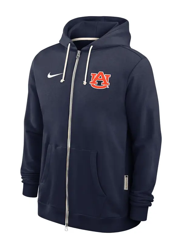 Nike Auburn Sideline Dri-fit College Full-zip Hoodie - Blue