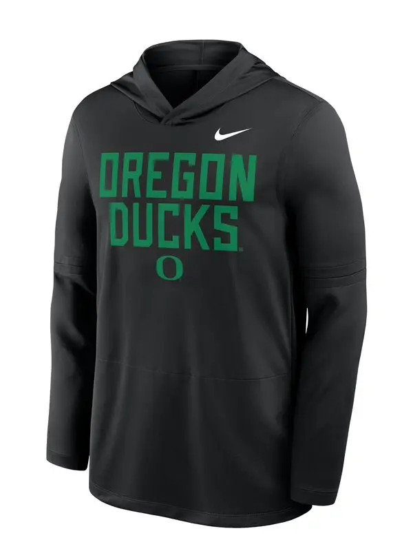 Nike Oregon Sideline Dri-fit College Long-sleeve Hooded Top - Black