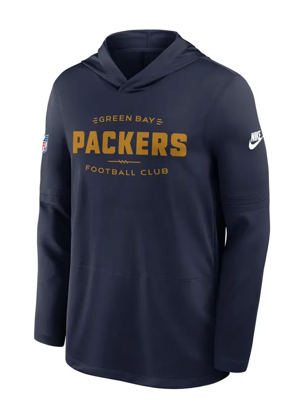 Nike Green Bay Packers Pass Accuracy Dri-fit Nfl Long-sleeve Hooded Top - Blue