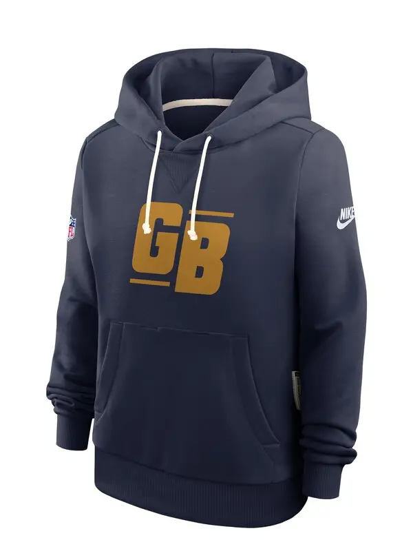 Nike Green Bay Packers Alt Pack Dri-fit Nfl Pullover Hoodie - Blue