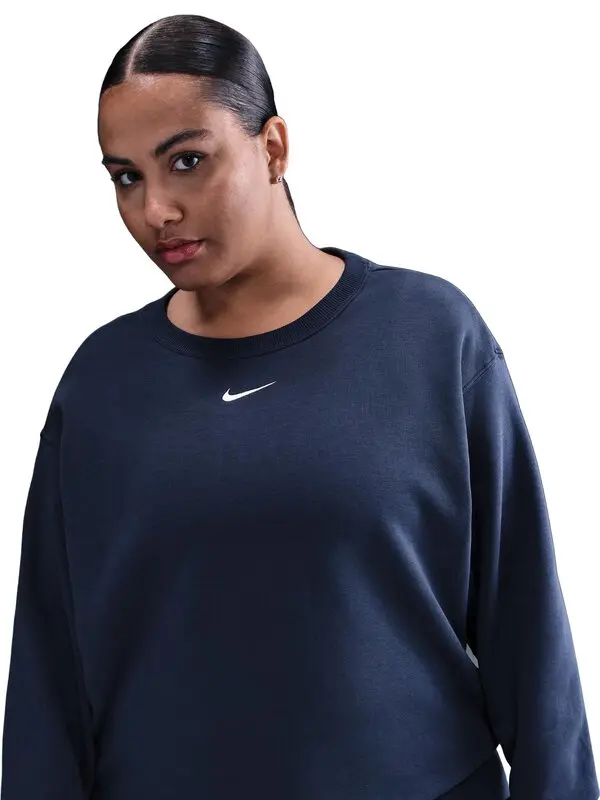 Nike Sportswear Phoenix Fleece Oversized Crew-neck Sweatshirt - Blue