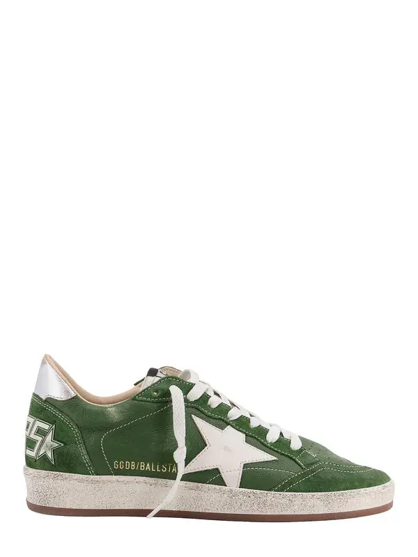 Golden Goose Ball Star Leather Sneakers - Green
