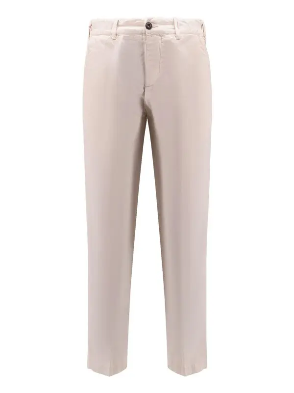 NUGNES 1920 Cotton And Linen Trousers - White